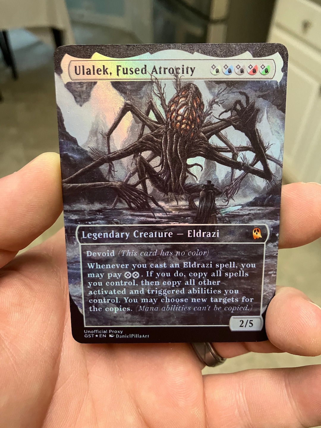 Ulalek, Fused Atrocity Foil Full Borderless Metal Proxy for Commander ...