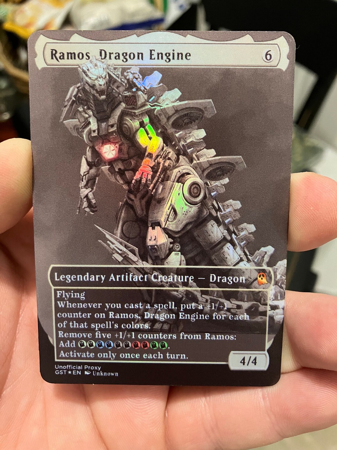 Ramos, Dragon Engine Foil Full Borderless Metal Proxy for Commander - Etsy