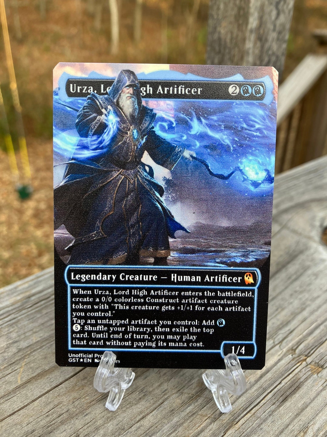 Urza, Lord High Artificer Borderless Neon Metal Proxy for Commander - Etsy