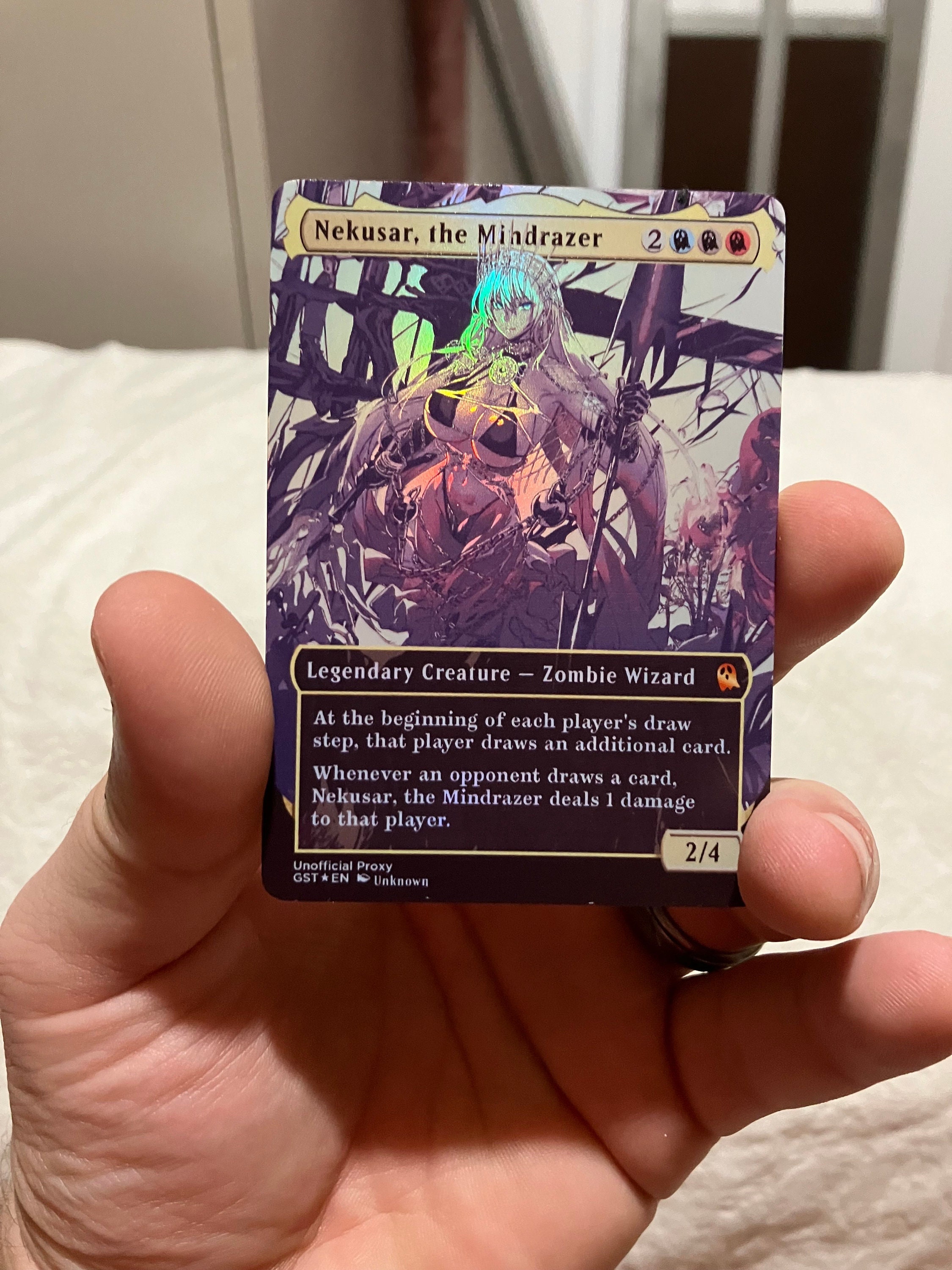 Nekusar, the Mindrazer Foil Full Borderless Metal Proxy for Nekusar, the Mindrazer Foil Full Borderless Metal Proxy for