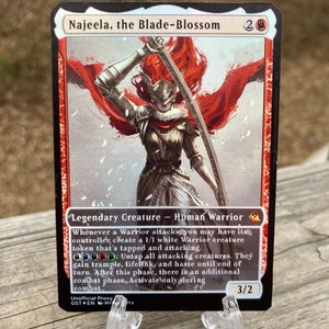 Najeela, the Blade-blossom Holographic Metal Proxy for Commander - Etsy