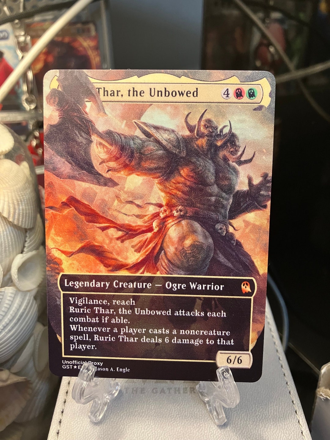 Ruric Thar, the Unbowed Borderless Metal Proxy for Commander - Etsy