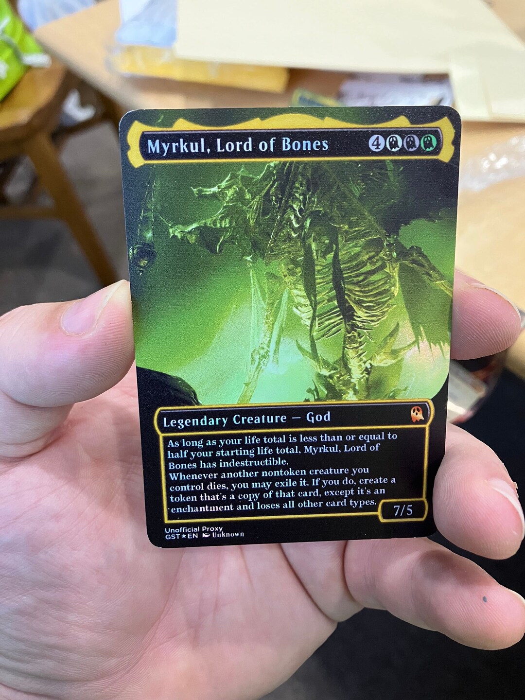 Myrkul Lord of Bones Foil Neon Borderless Metal Proxy for Commander - Etsy