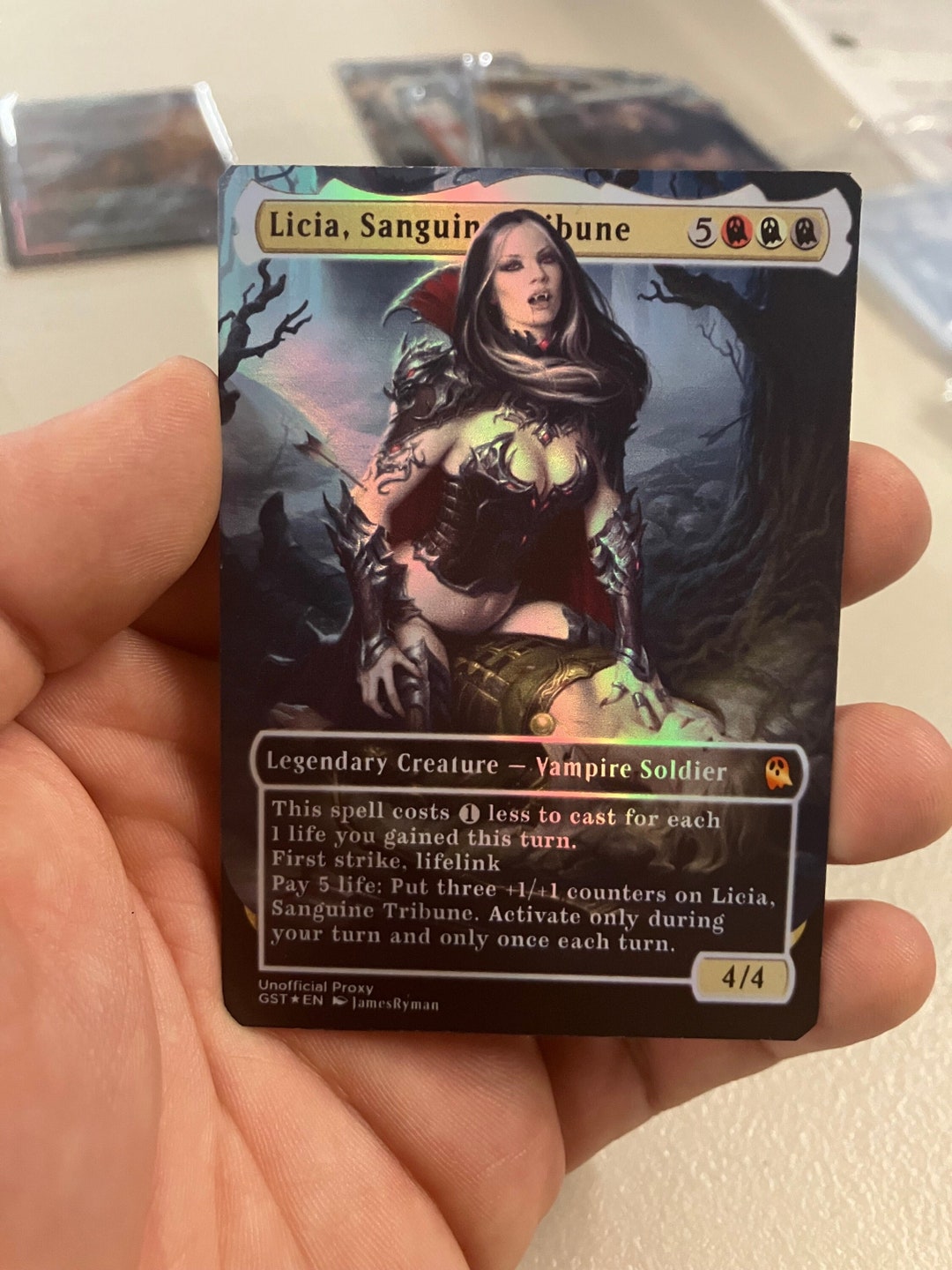 Licia, Sanguine Tribune Foil Full Borderless Metal Proxy for Commander - Etsy