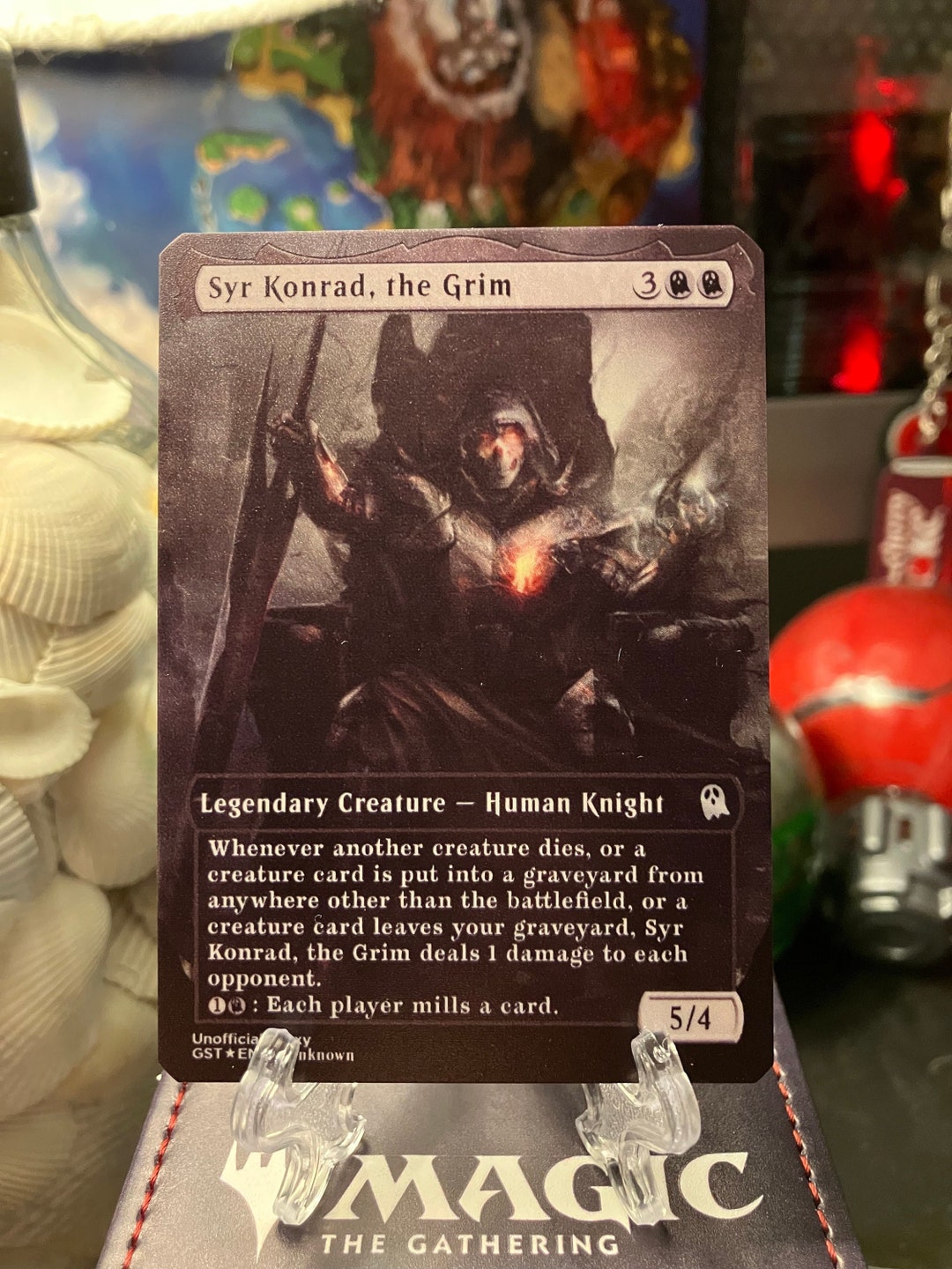 Syr Konrad, the Grim Full Borderless Neon Metal Proxy for Commander - Etsy