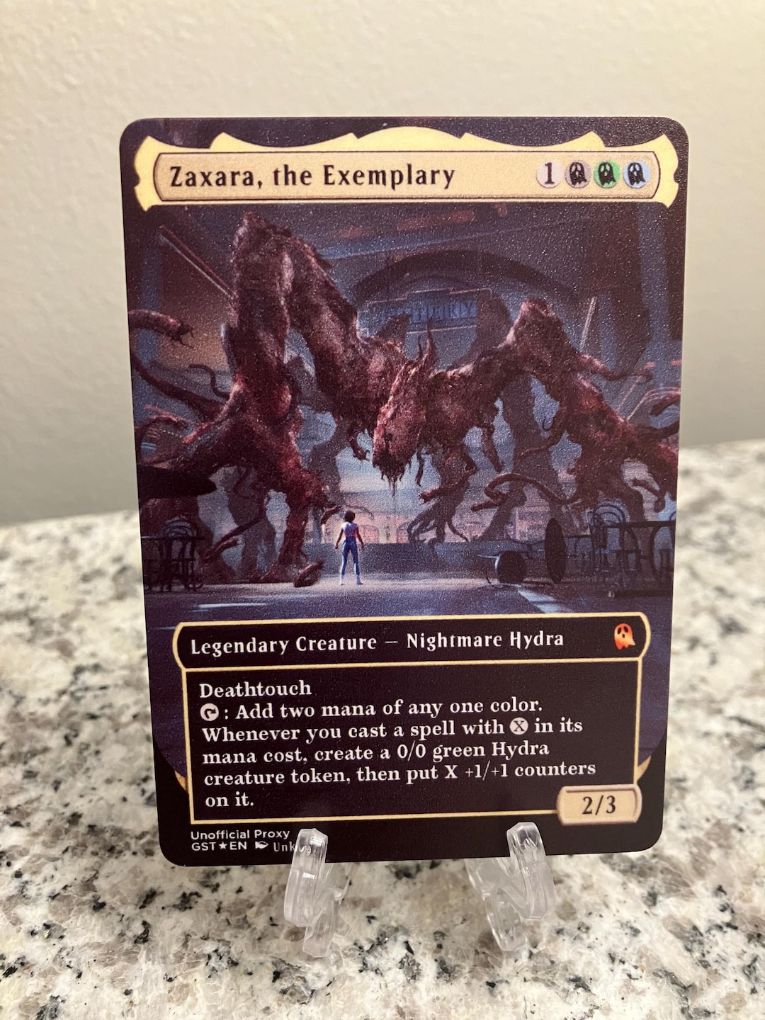 Zaxara, the Exemplary Full Borderless Metal Proxy for Commander - Etsy