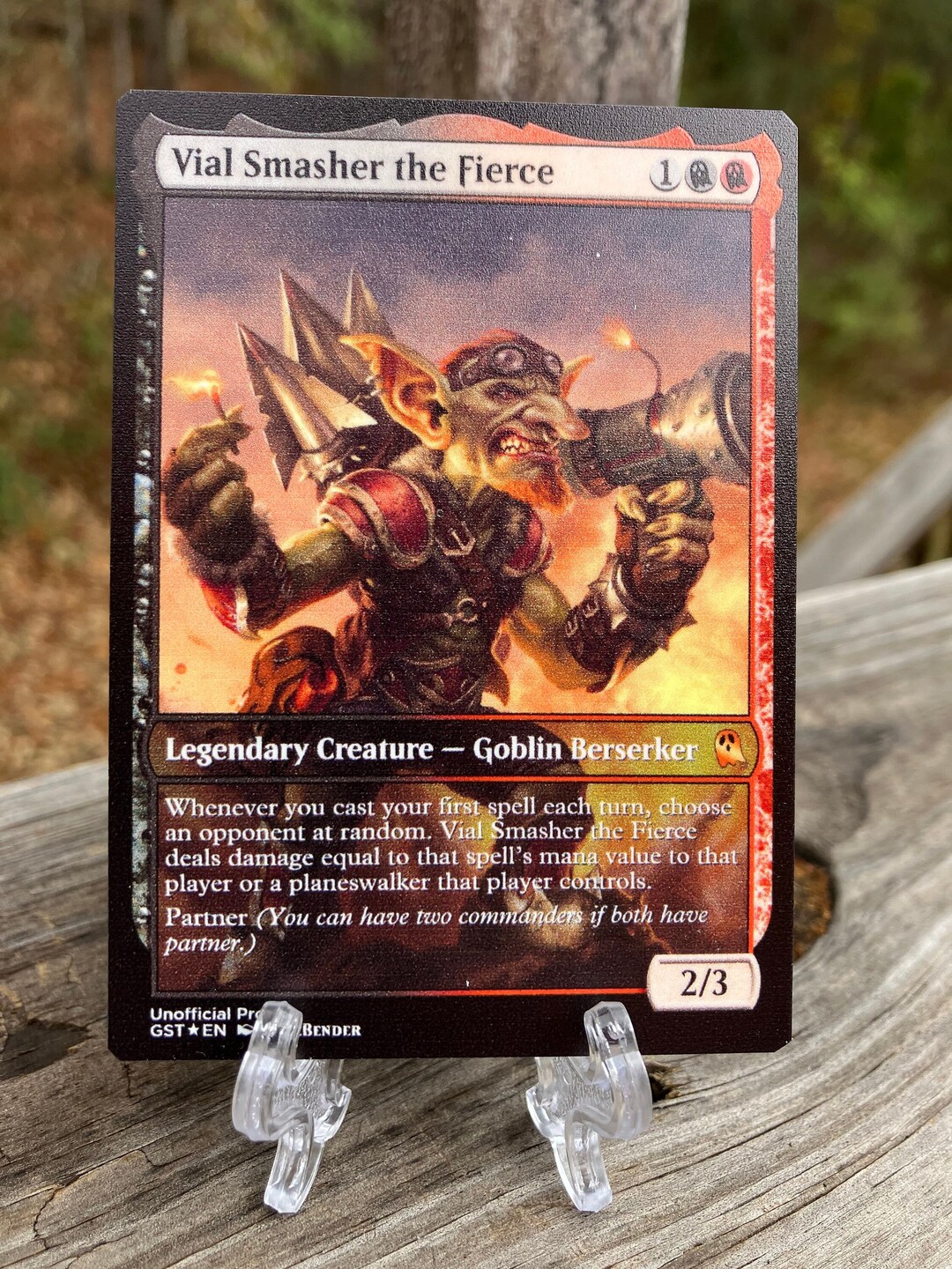 Vial Smasher The Fierce Metal Proxy For Commander Etsy