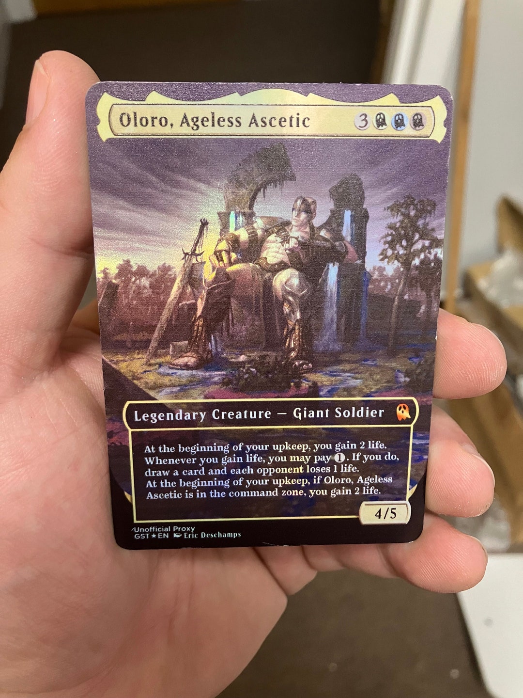 Oloro, Ageless Ascetic Foil Full Borderless Metal Proxy for Commander ...