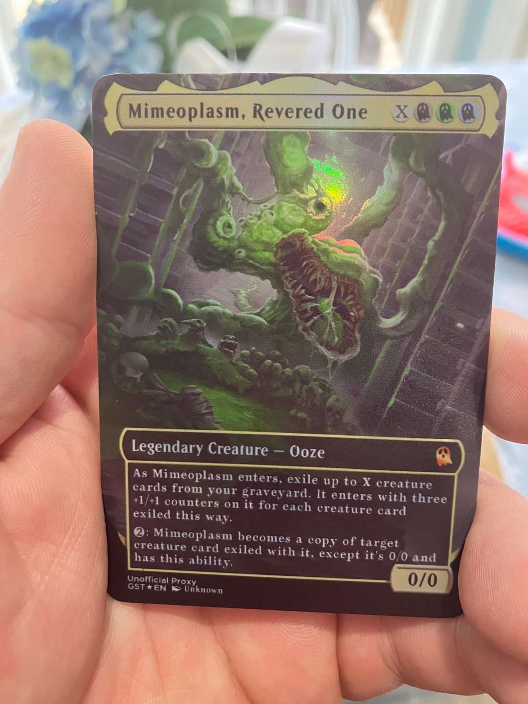 Mimeoplasm, Revered One Foil Full Borderless Metal Proxy for Commander - Etsy
