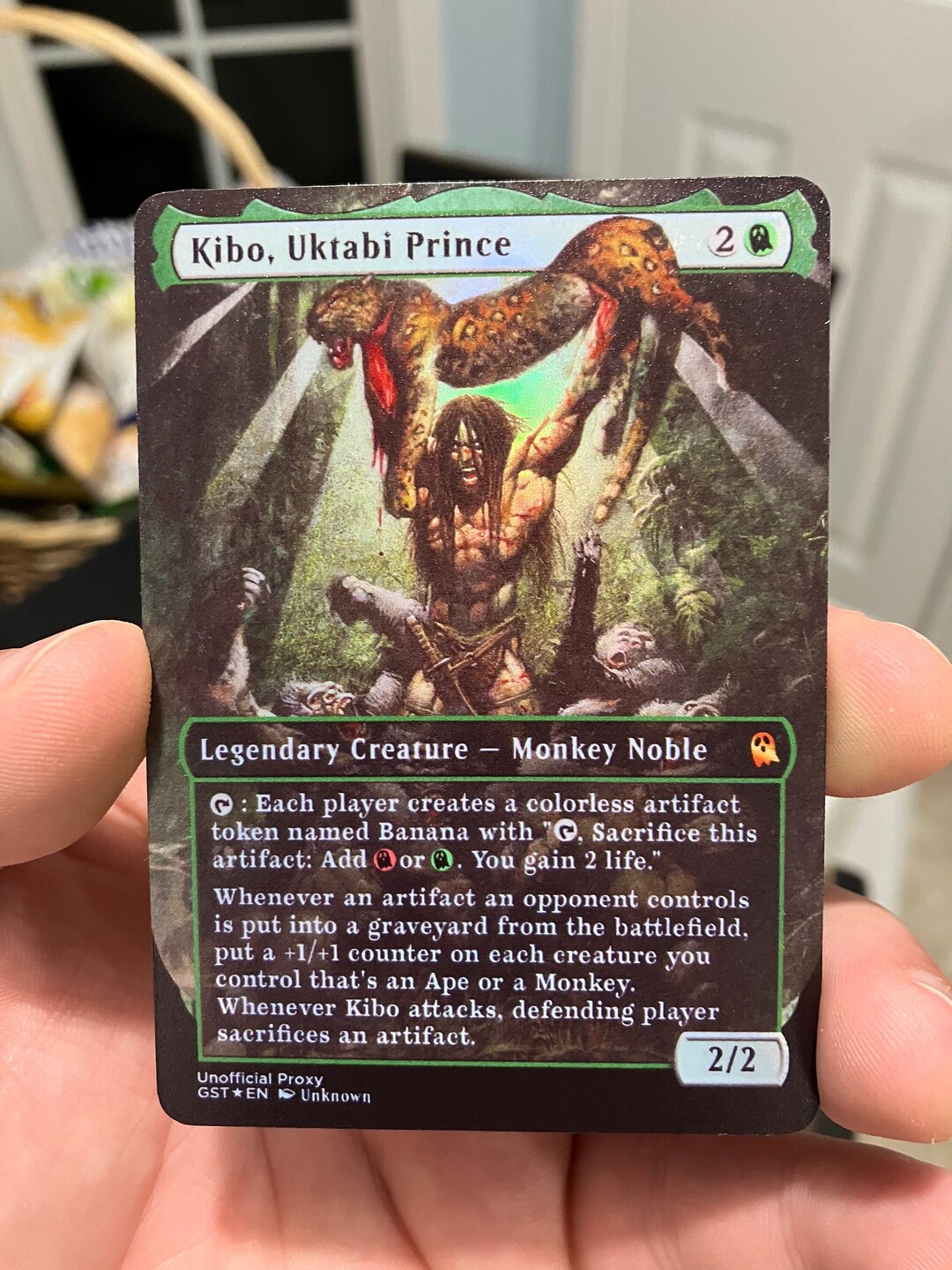 Kibo, Uktabi Prince Foil Full Borderless Metal Proxy for Commander - Etsy