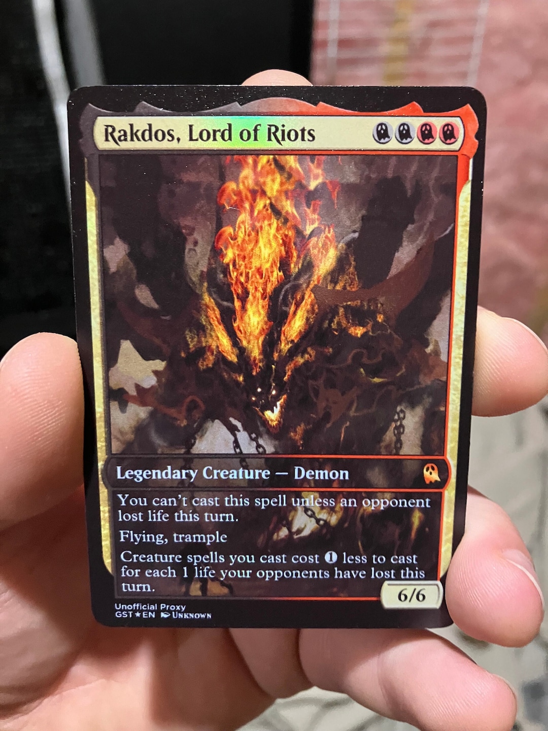 Rakdos, Lord of Riots Foil Metal Proxy for Commander - Etsy