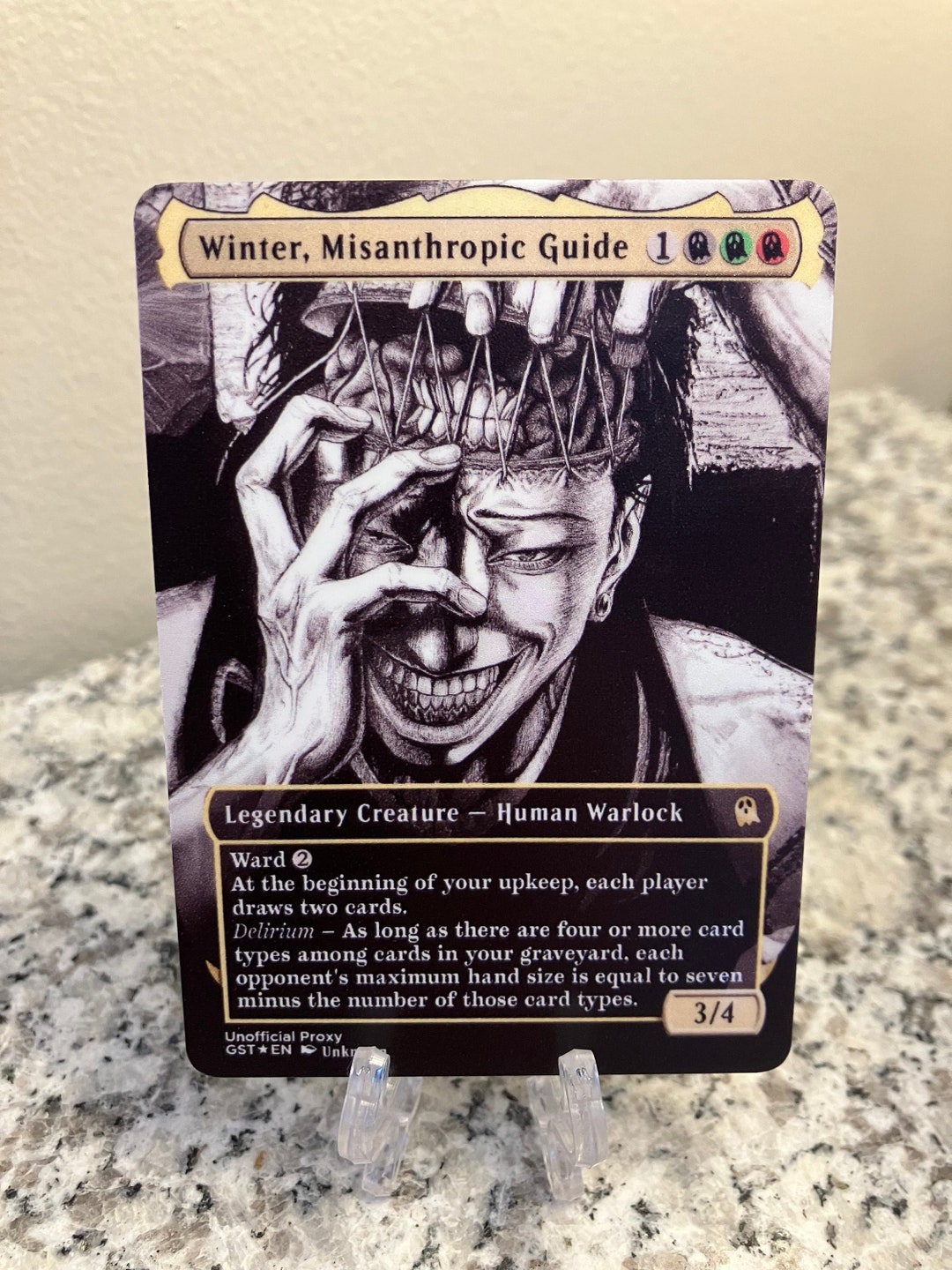 Winter, Misanthropic Guide Full Borderless Metal Proxy for Commander - Etsy