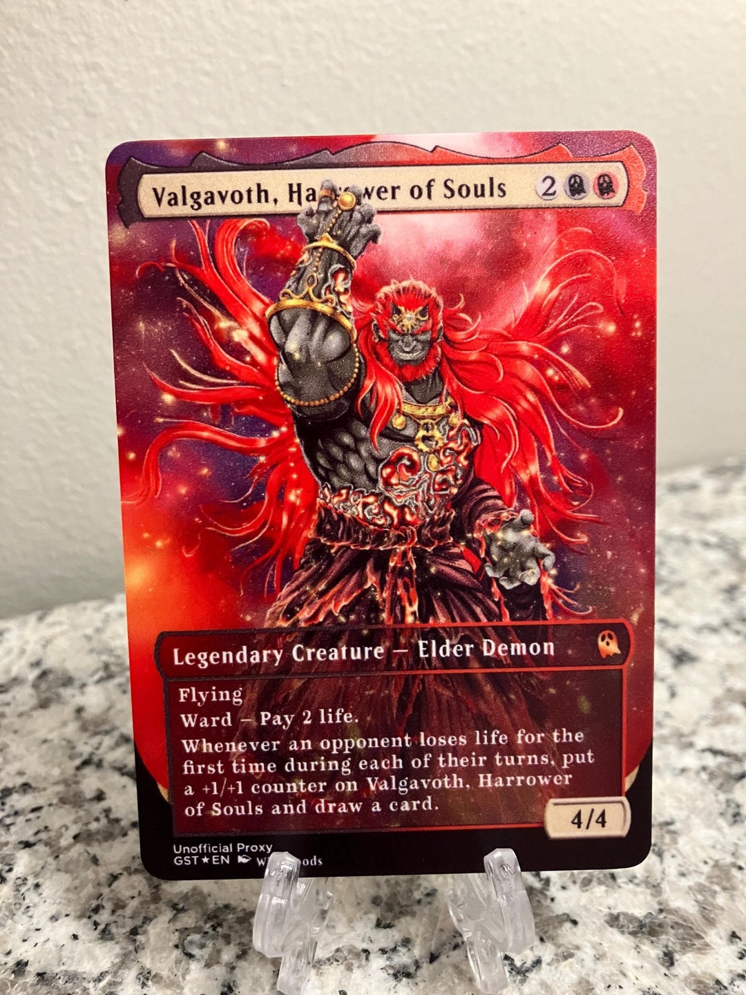 Valgavoth, Harrower of Souls Full Borderless Metal Proxy for Commander ...