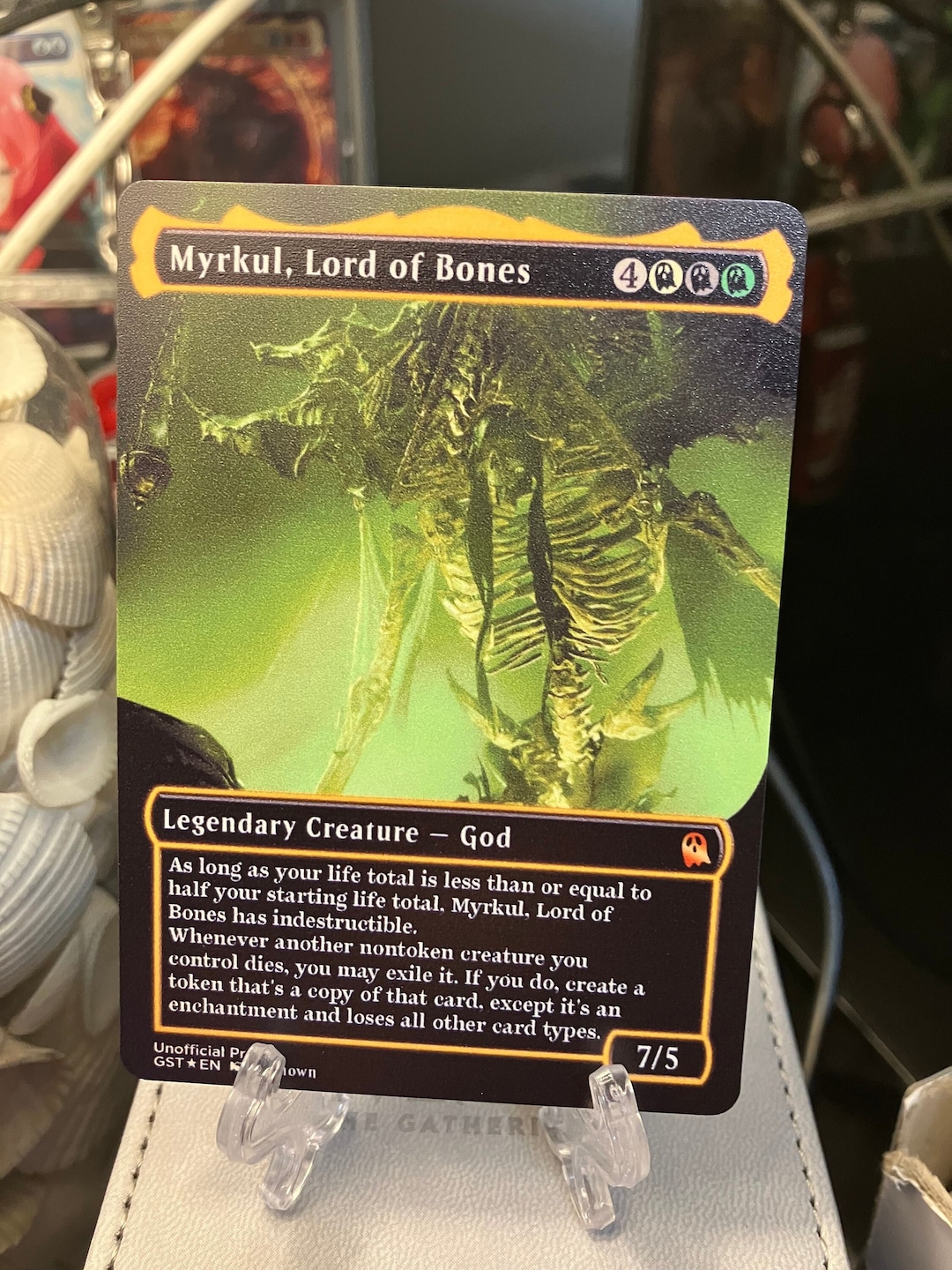Myrkul Lord of Bones Neon Borderless Metal Proxy for Commander - Etsy