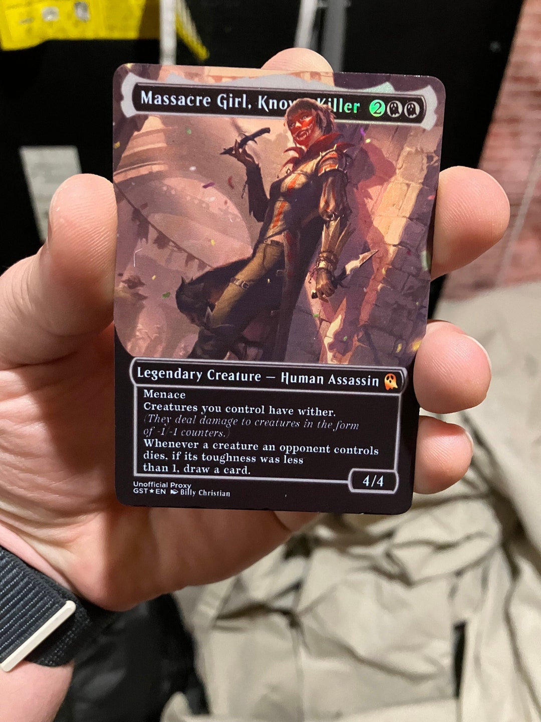 Massacre Girl, Known Killer Foil Borderless Neon Metal Proxy for ...