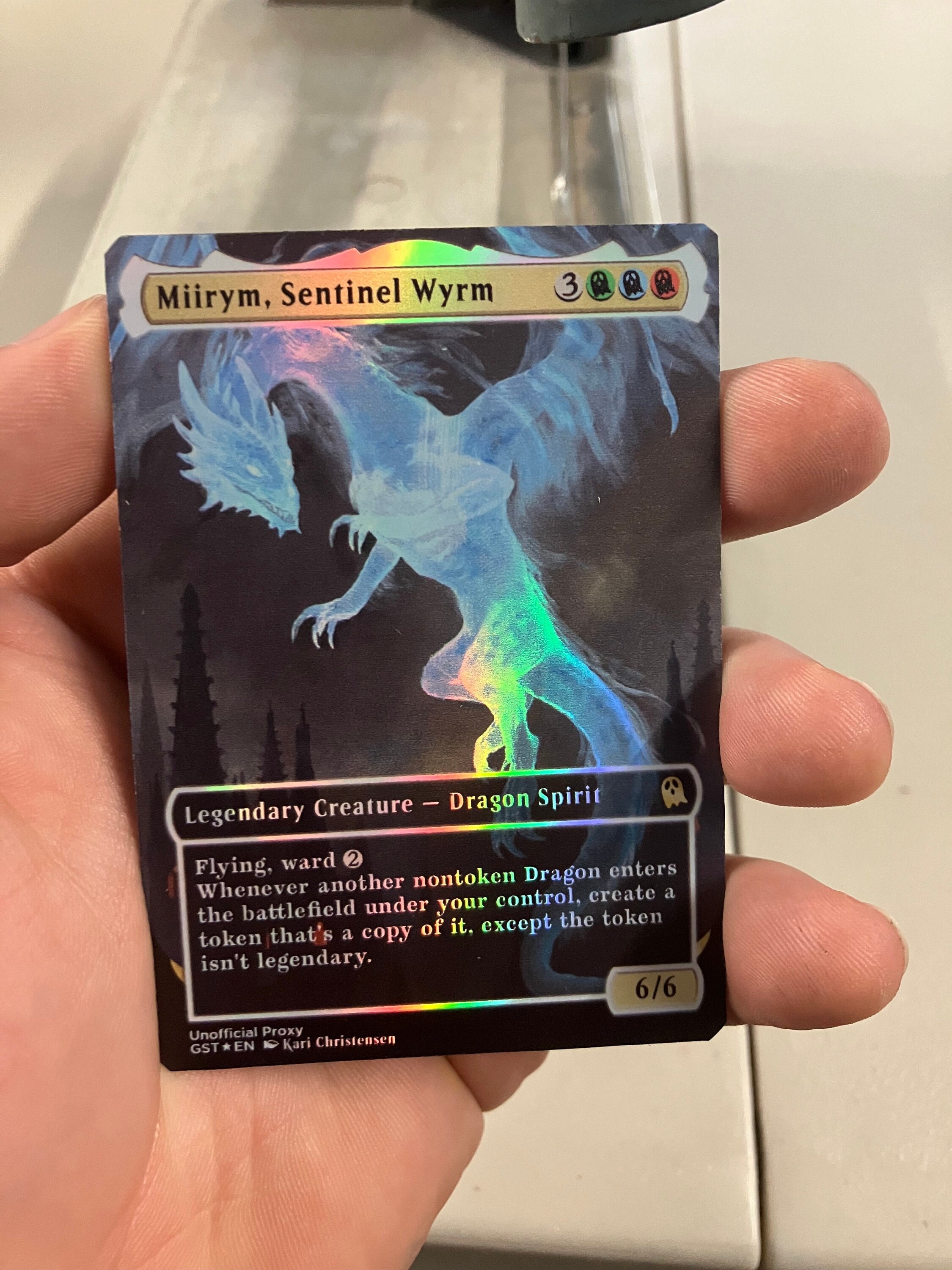 Miirym Sentinel Wyrm Foil Full Borderless Metal Proxy for - Etsy