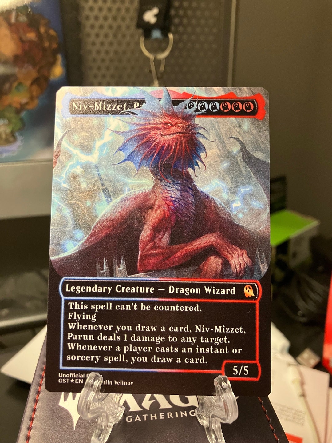 Niv-mizzet, Parun Borderless NEON Metal Proxy for Commander - Etsy
