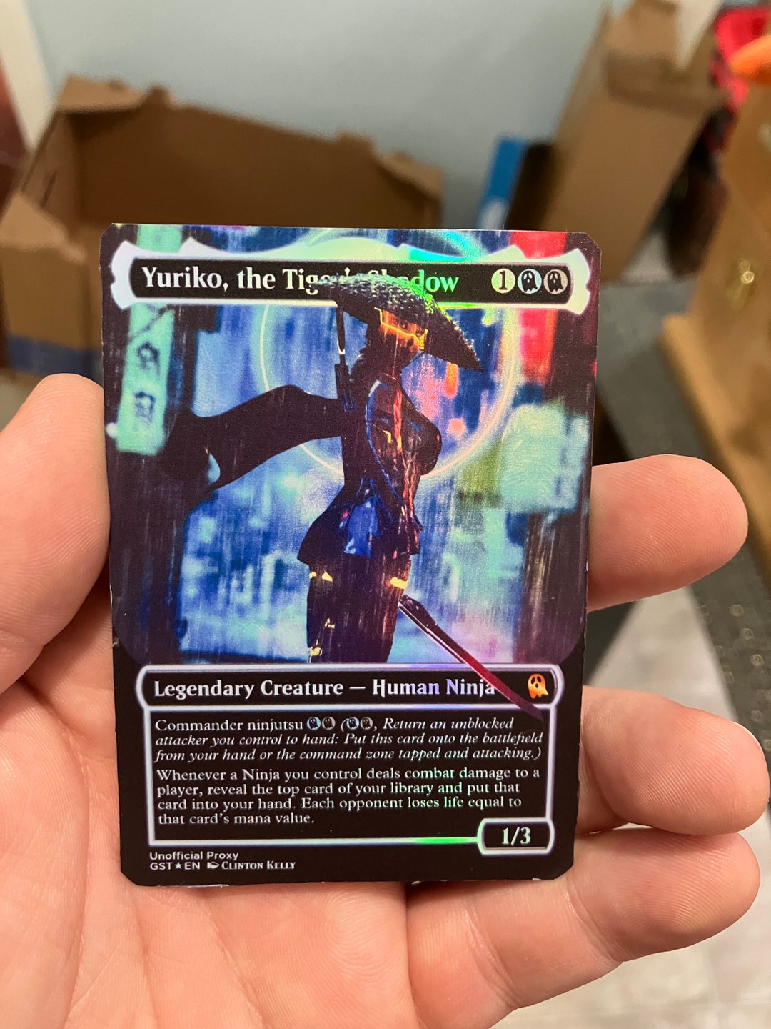 Yuriko, the Tiger's Shadow Foil Borderless Metal Proxy for Commander - Etsy
