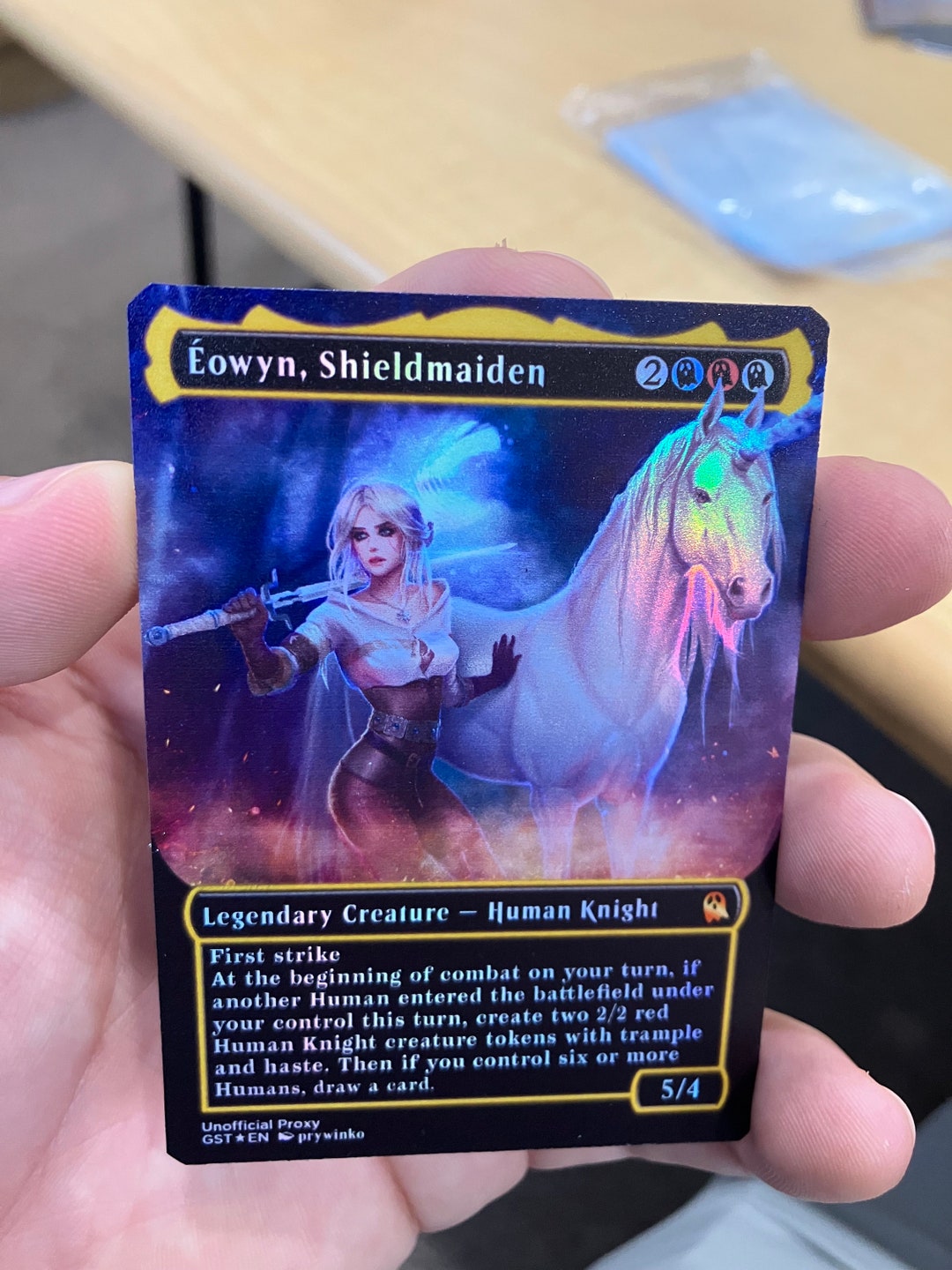 Eowyn, Shieldmaiden Foil Borderless Neon Metal Proxy for Commander - Etsy