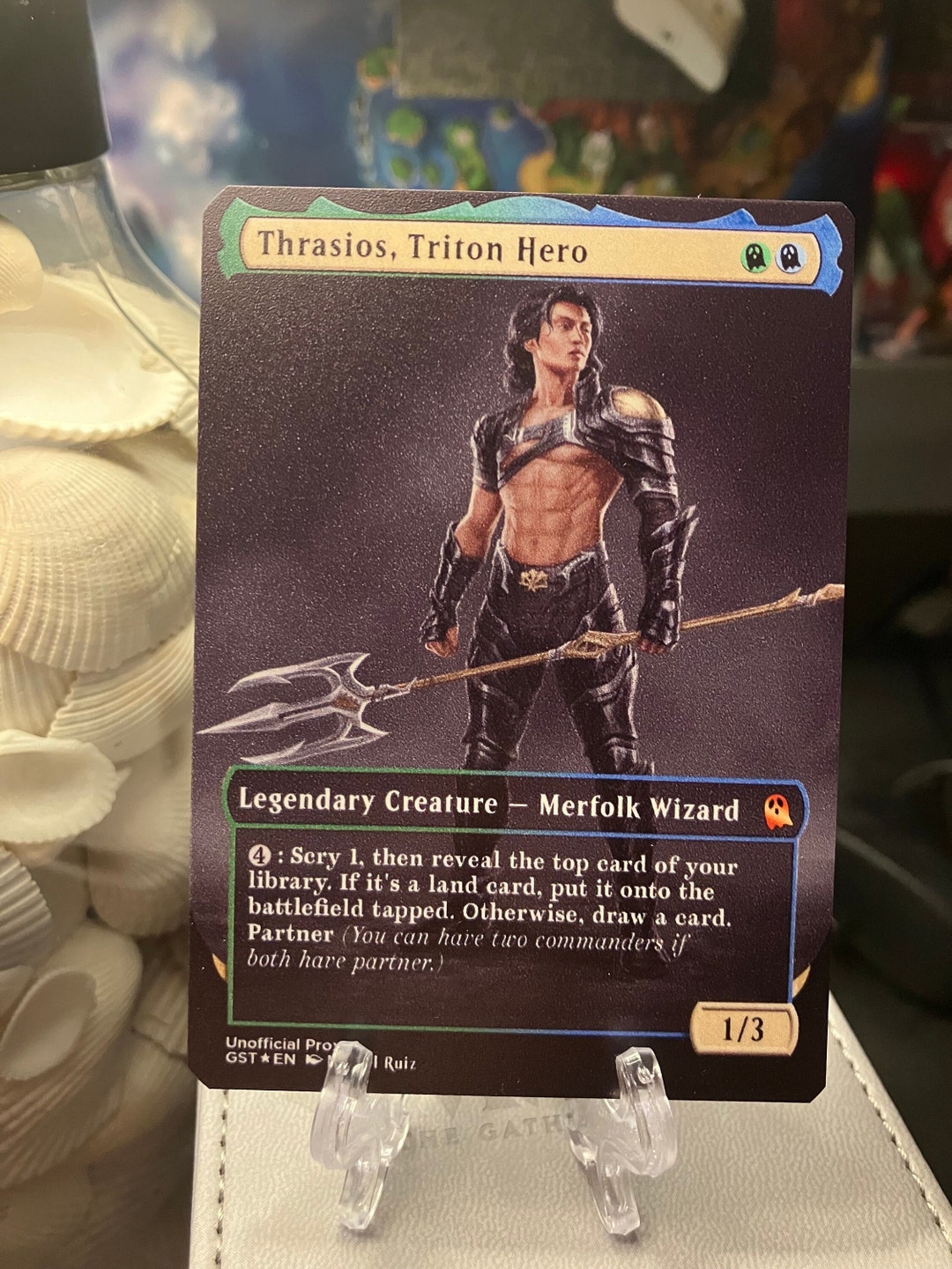 Thrasios, Triton Hero Full Borderless Metal Proxy for Commander - Etsy