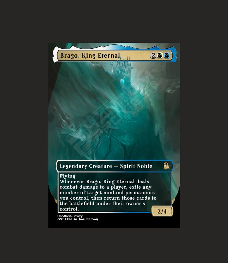 Brago King Eternal Full Borderless Metal Proxy for Commander - Etsy