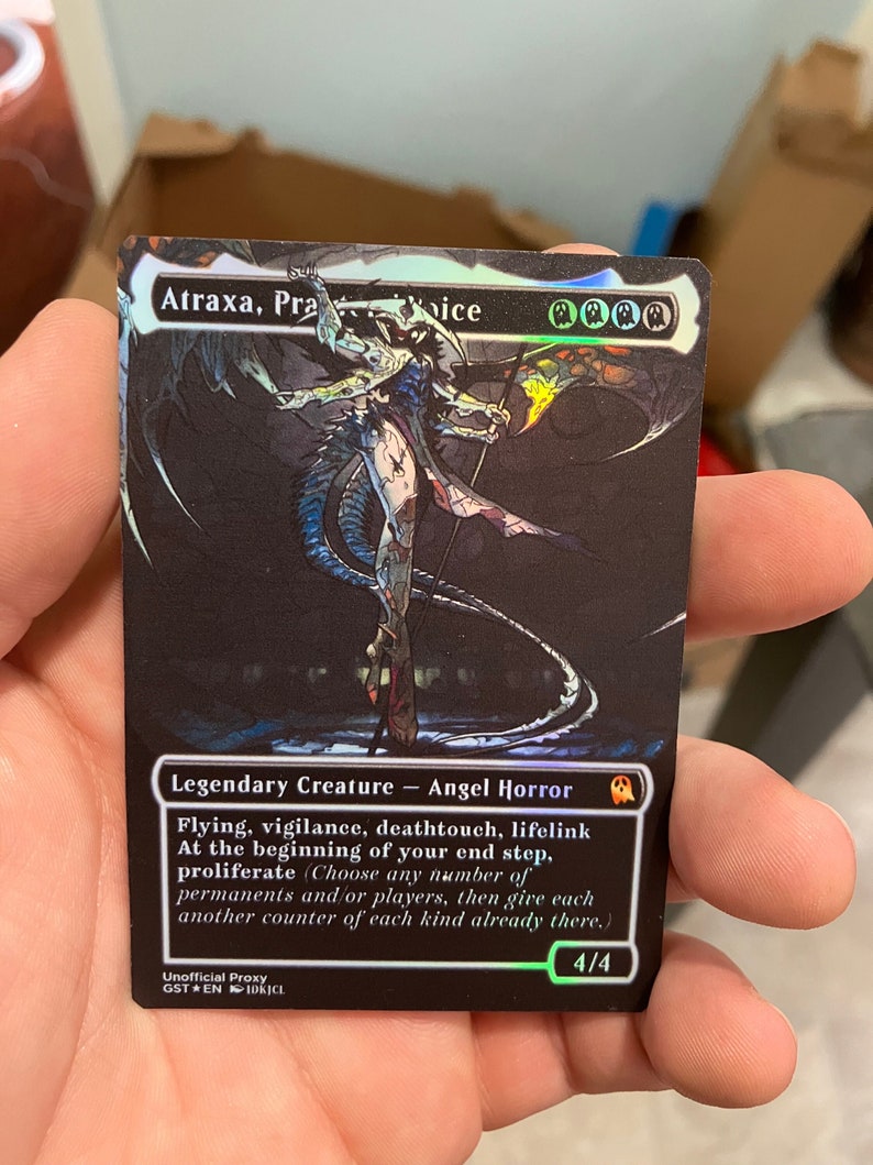 Atraxa Praetors' Voice Foil Borderless Metal Proxy for - Etsy