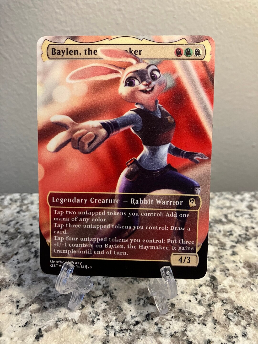 Baylen, the Haymaker Full Borderless Metal Proxy for Commander - Etsy