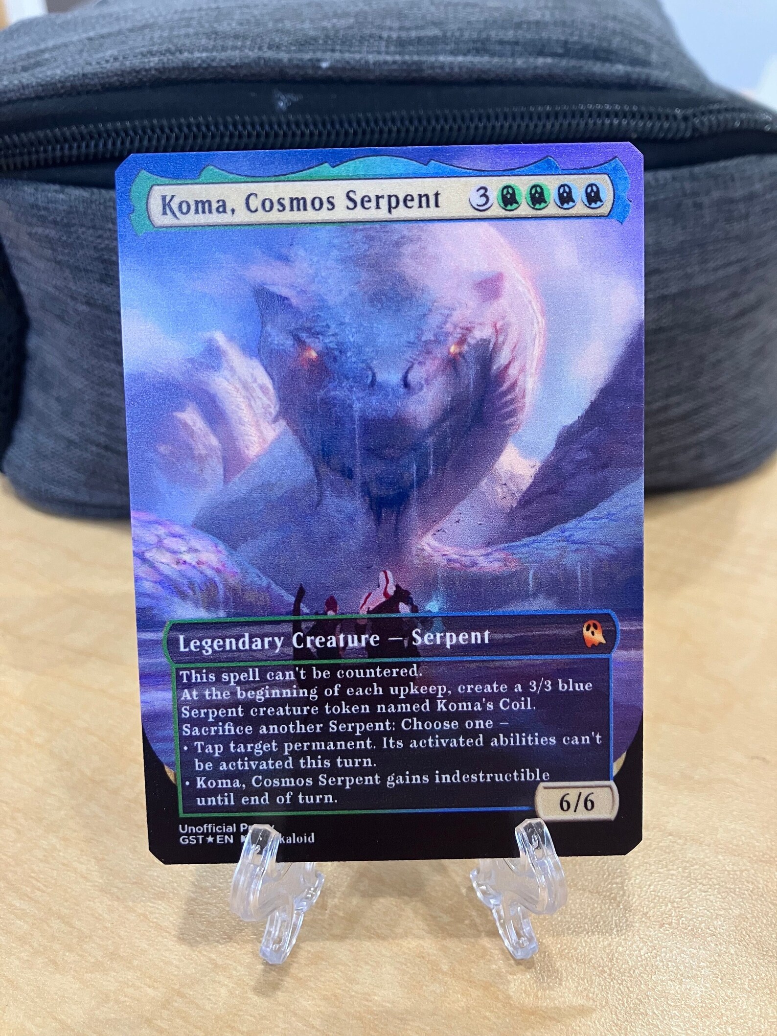 Koma Cosmos Serpent Full Borderless Metal Proxy for Commander - Etsy