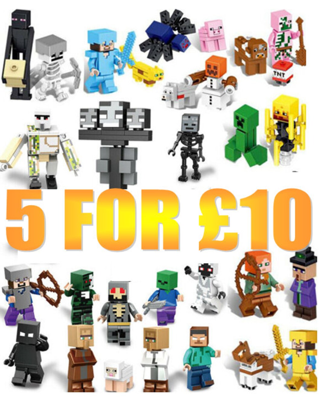 Minecraft Building Blocks Minifigures Mini Toys Kids Gifts - Etsy