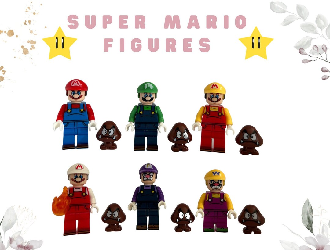 Super Marios Bro's Custom Made Mini Figures Cake Toppers - Etsy
