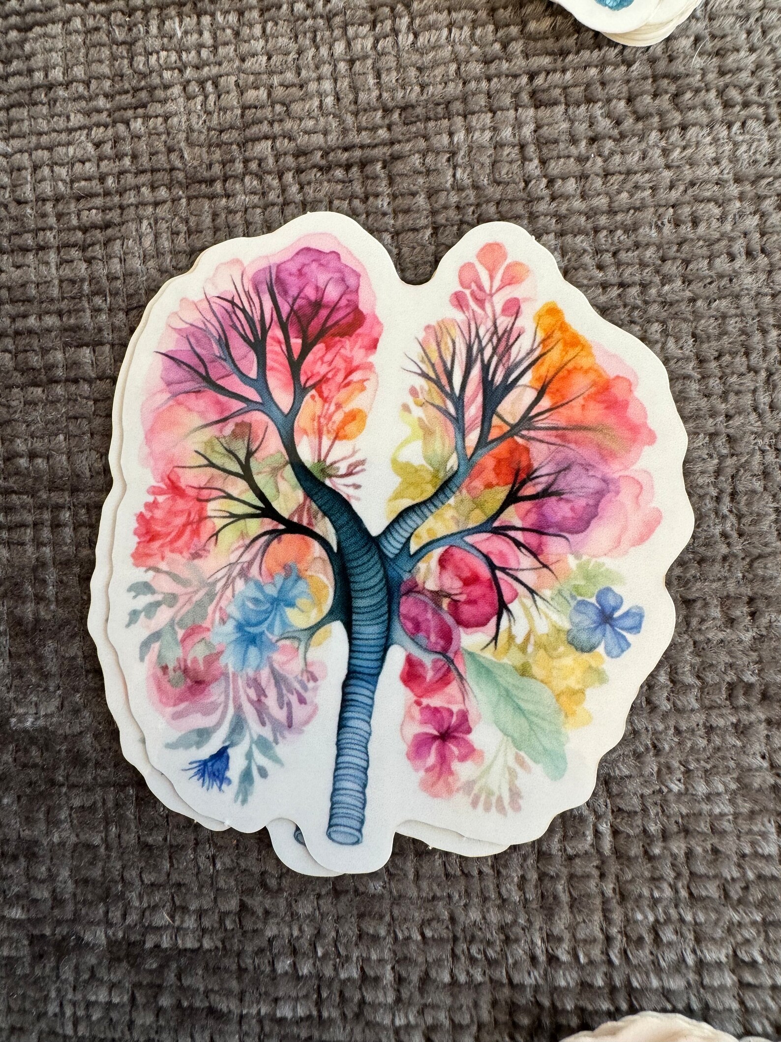 Watercolor Lungs Sticker - Etsy