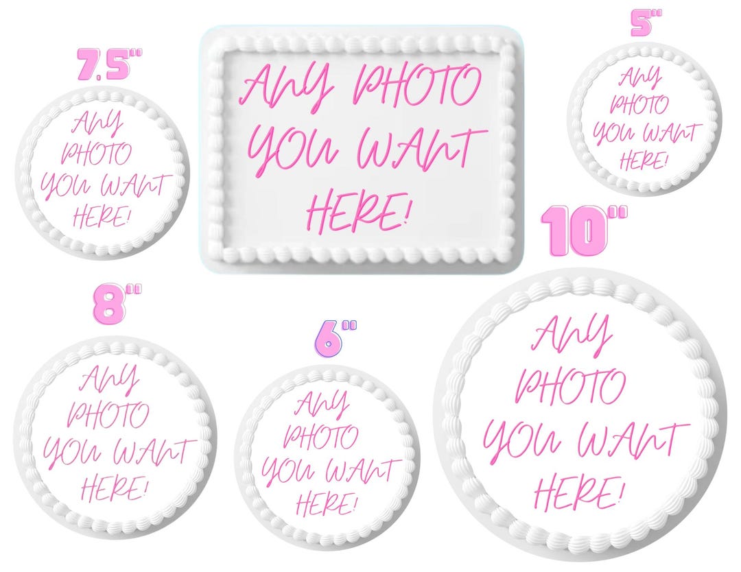 Cake Topper Edible Personalized Image Your Own Cake Topper Birthday ...