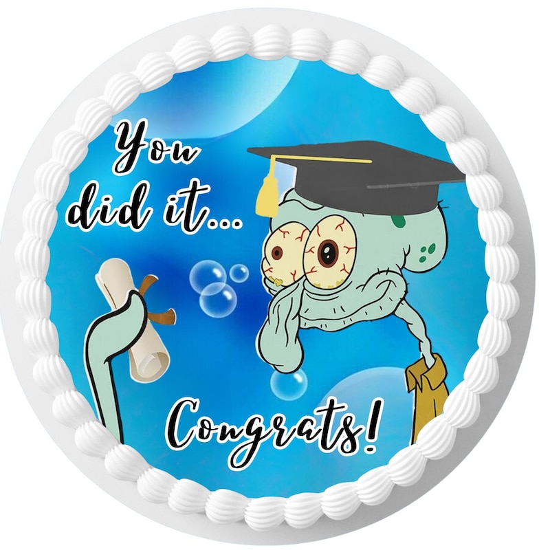 Squidward Graduation Svg - Etsy