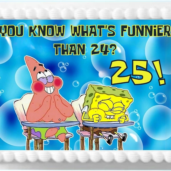 24 Funnier Than 25 Cake Topper - Etsy