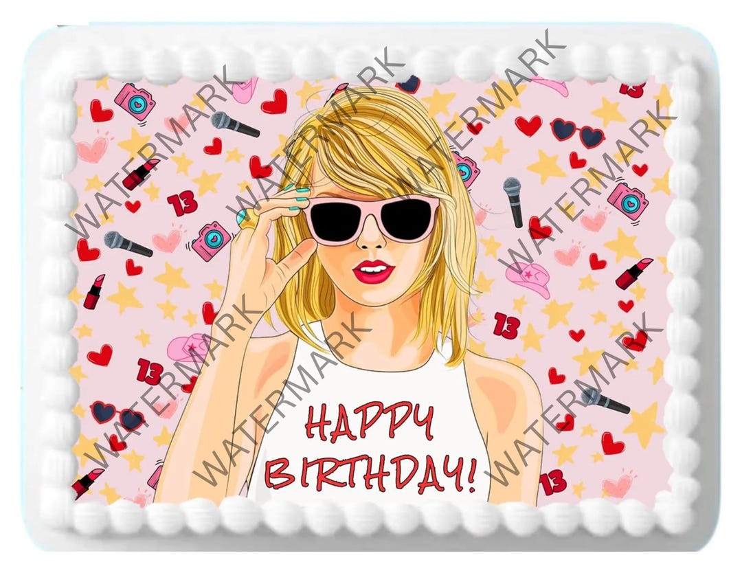Cake Topper Taylor Edible Image Birthday Party Rectangular - Etsy