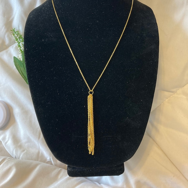 Gold Tassel Necklace - Etsy