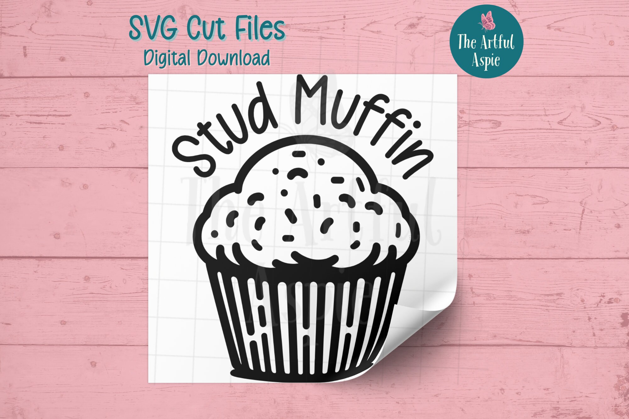 Stud Muffin SVG Digital Cut File for Cricut, Silhouette, Engraving ...