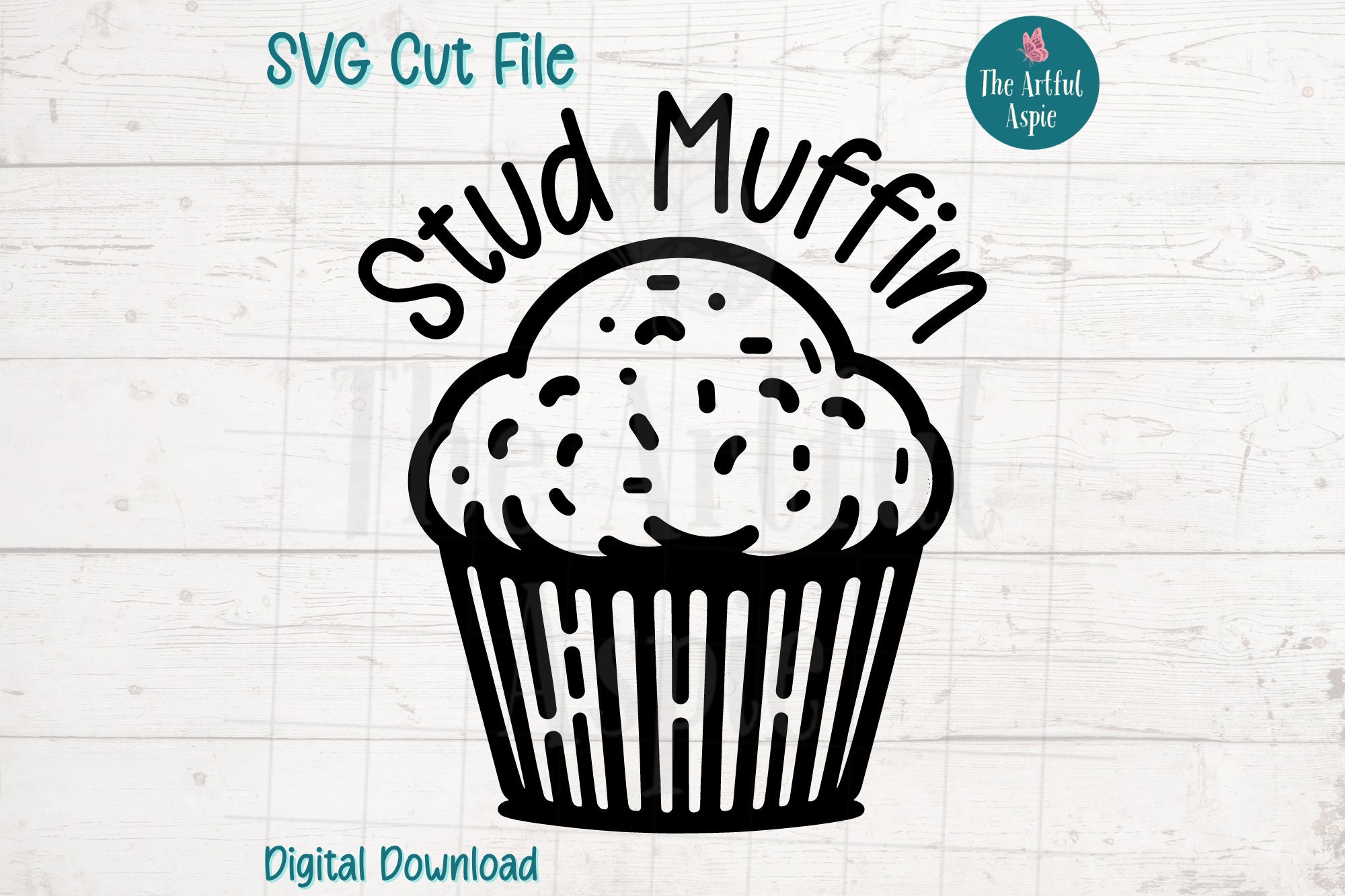 Stud Muffin SVG Digital Cut File for Cricut, Silhouette, Engraving ...