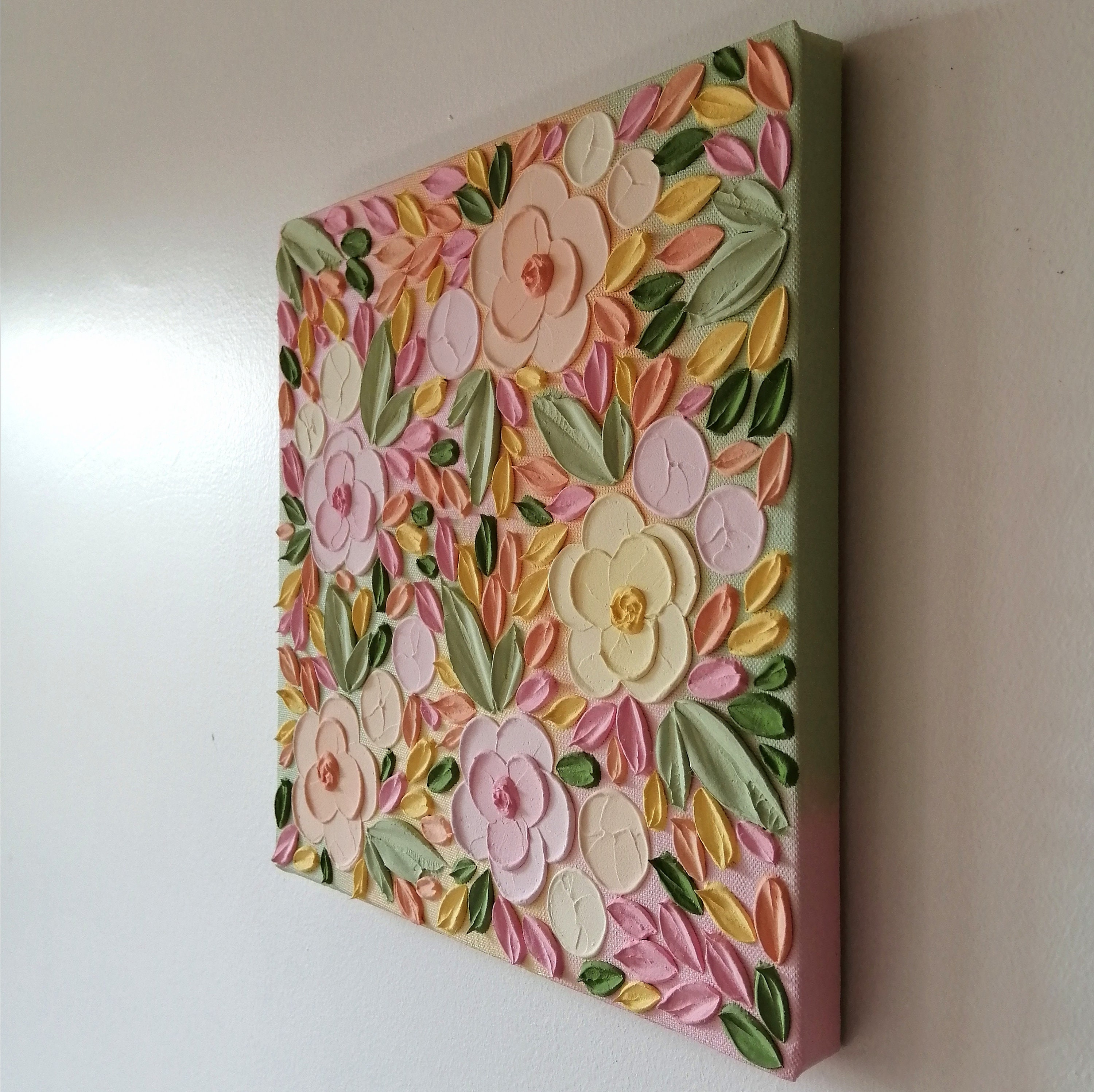 Texture Floral Painting | Texture Flower Painting | Floral Painting ...