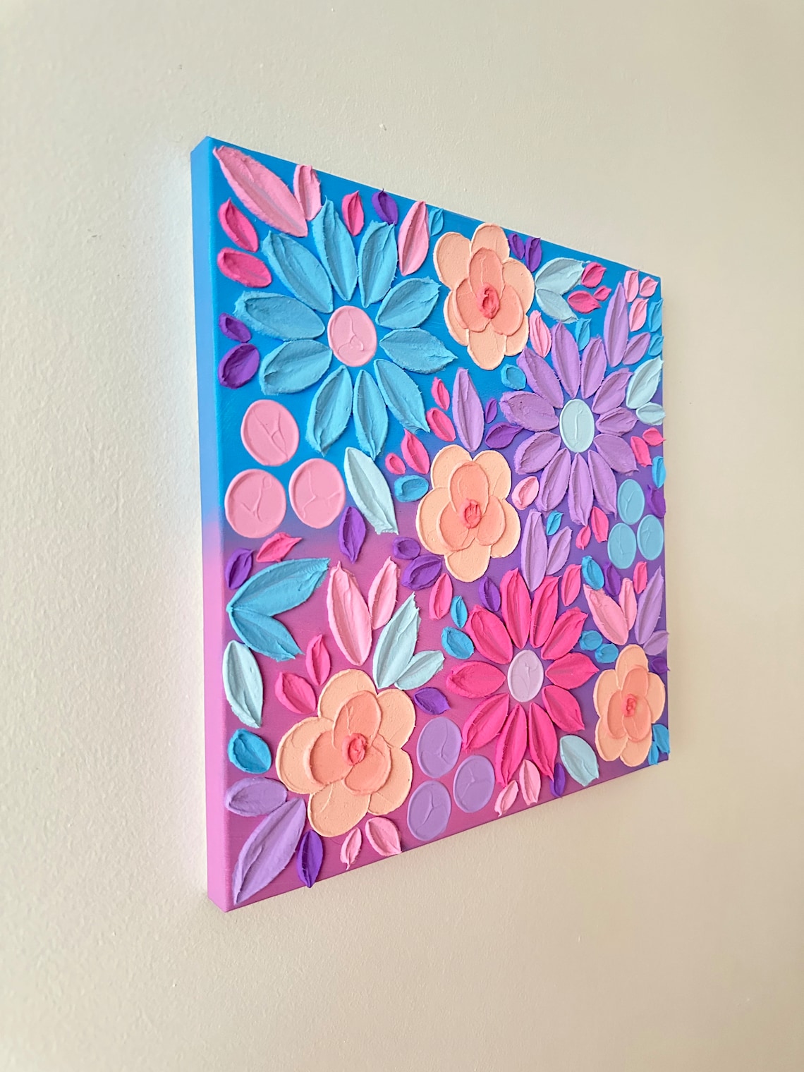 Texture Floral Painting | Texture Flower Painting | Floral Painting ...