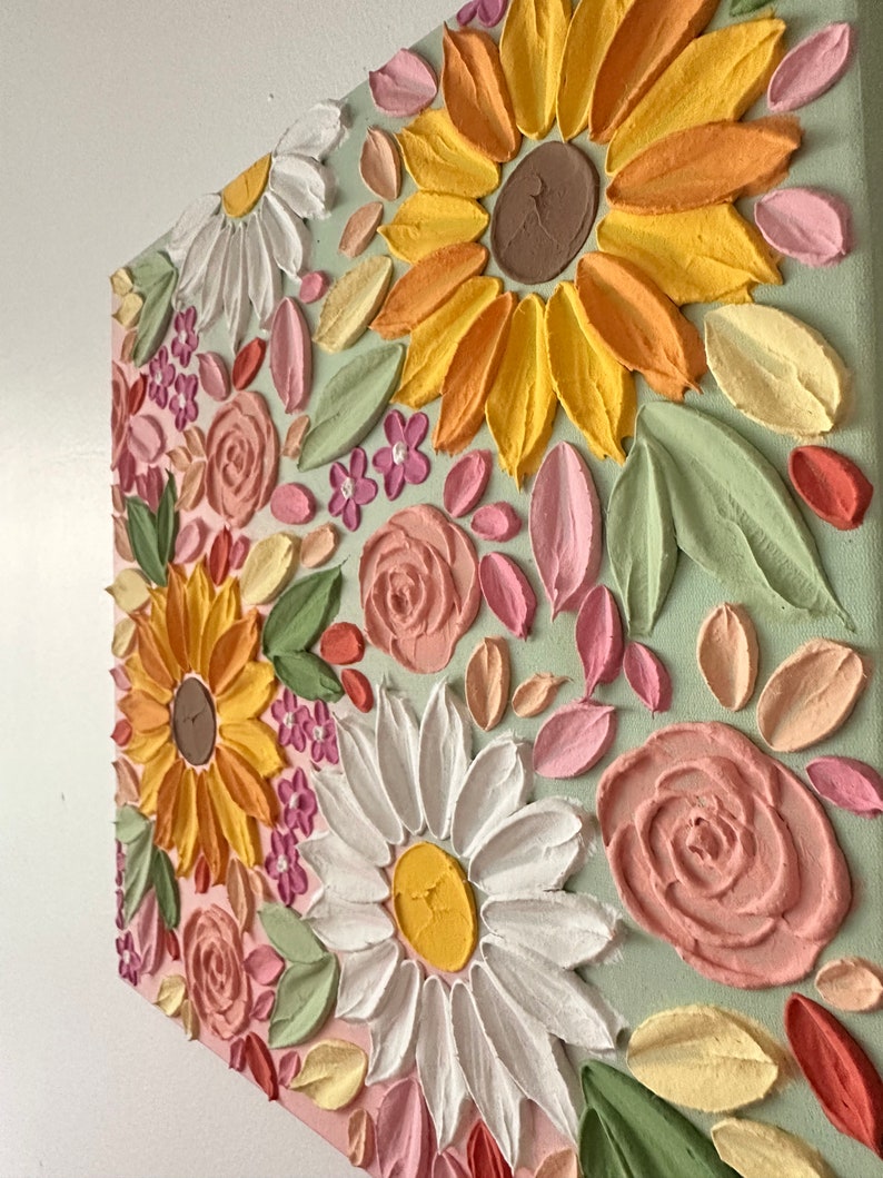 Texture Floral Painting Texture Flower Painting Floral Painting ...