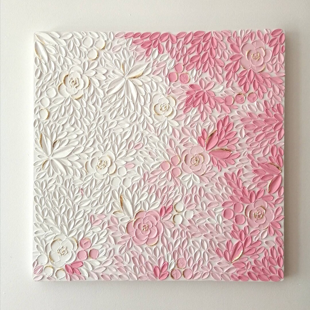 Texture Floral Painting | Texture Flower Painting | Floral Painting ...