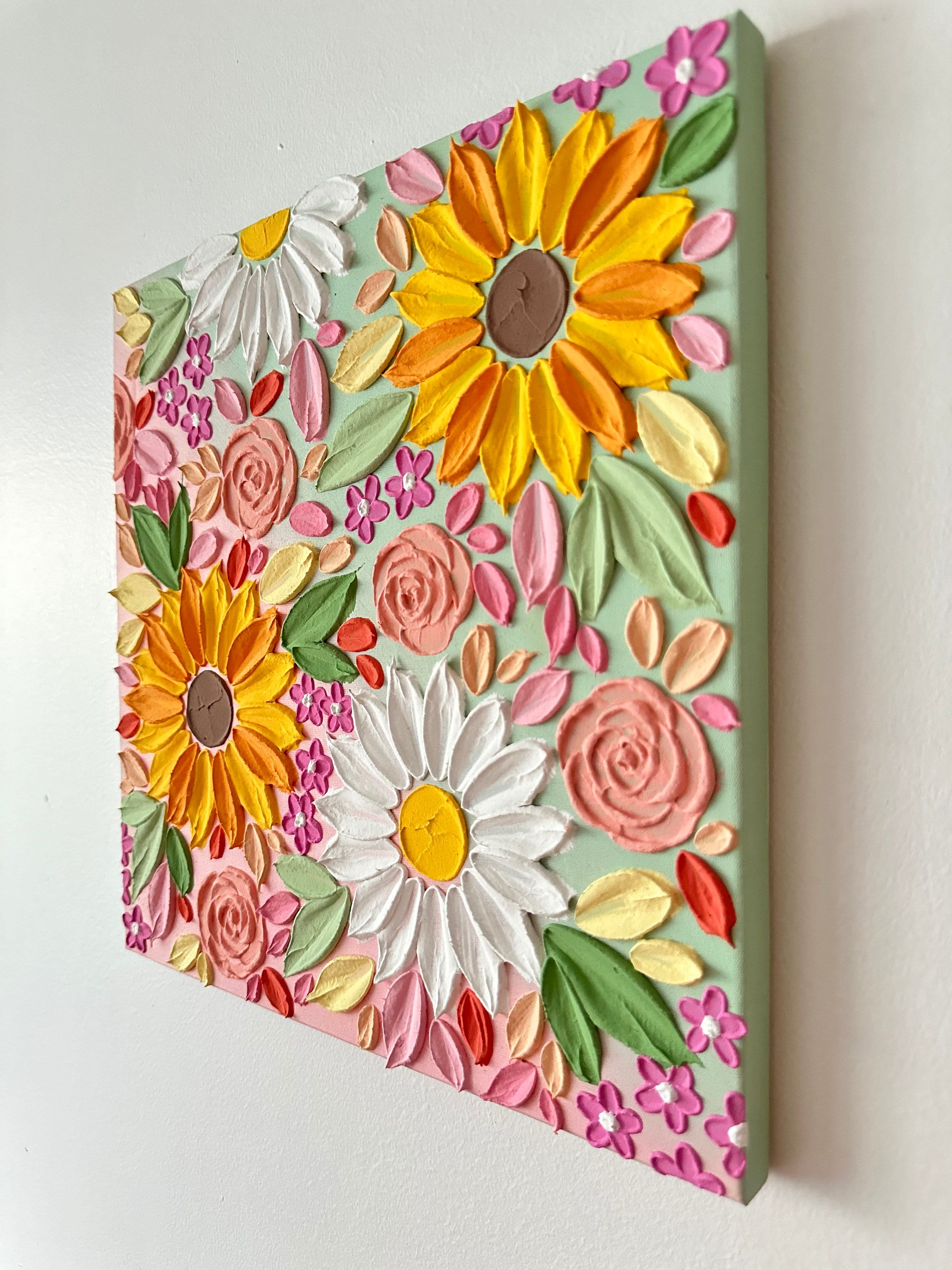Texture Floral Painting Texture Flower Painting Floral Painting ...