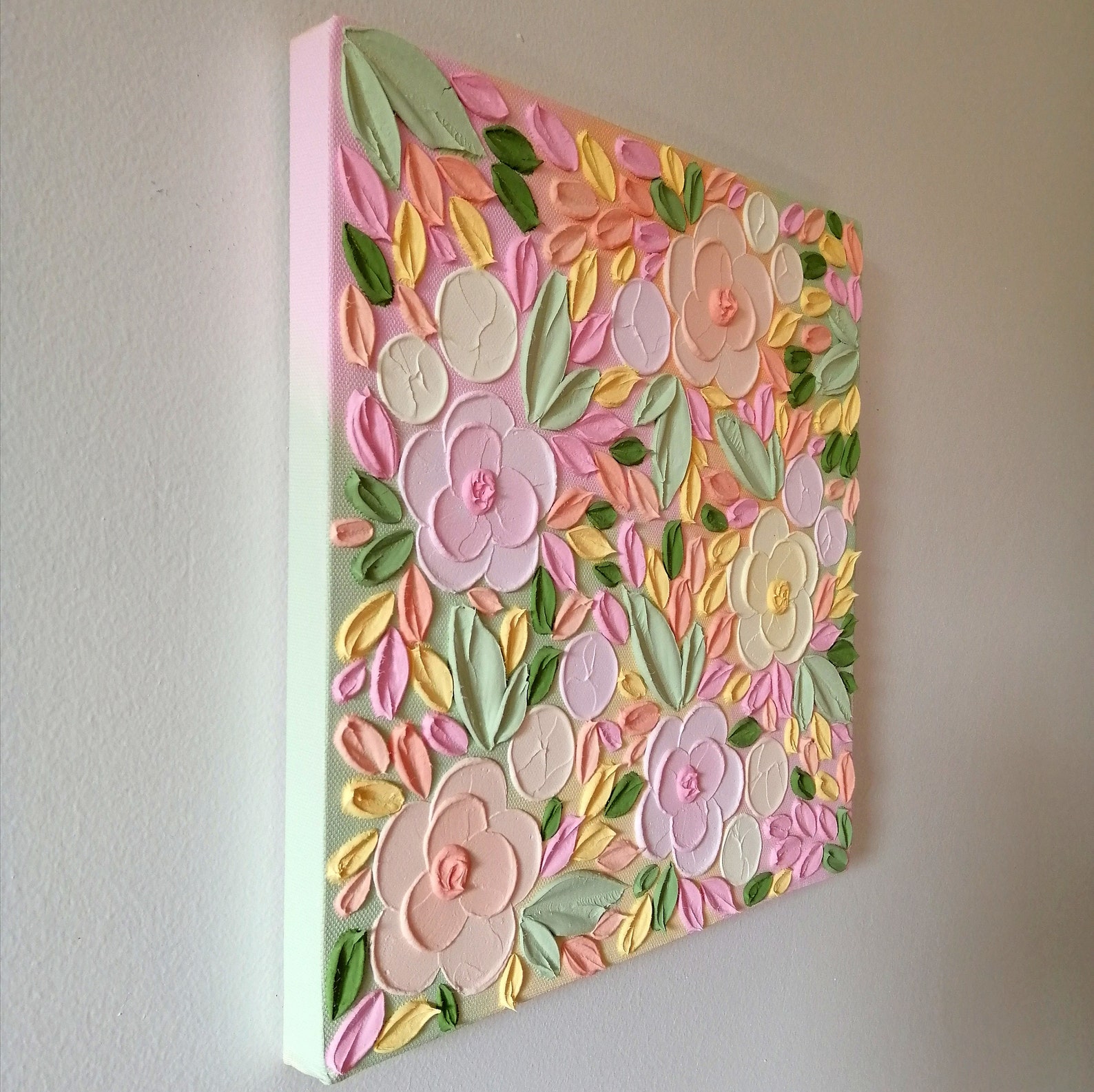 Texture Floral Painting | Texture Flower Painting | Floral Painting ...