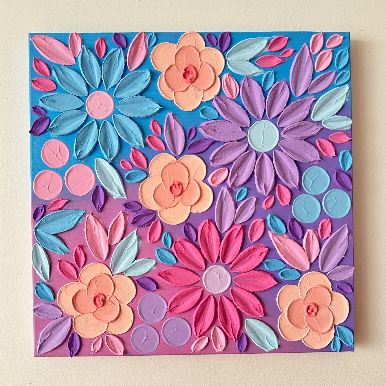 Texture Floral Painting | Texture Flower Painting | Floral Painting ...