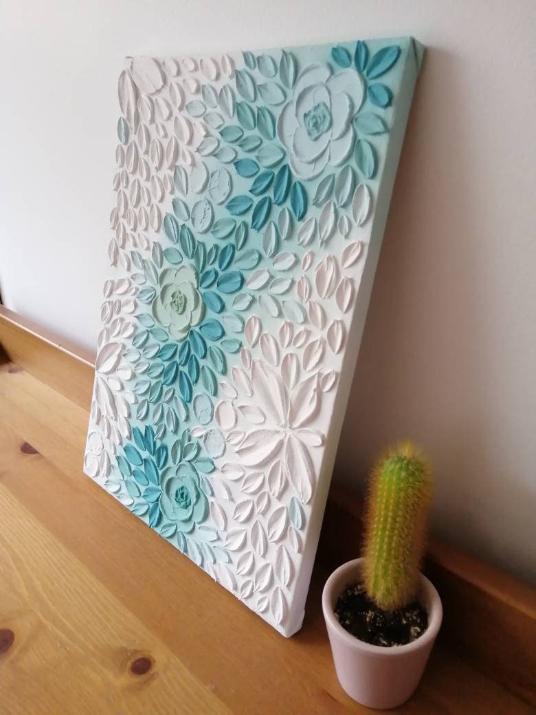 Texture Floral Painting | Texture Flower Painting | Floral Painting ...