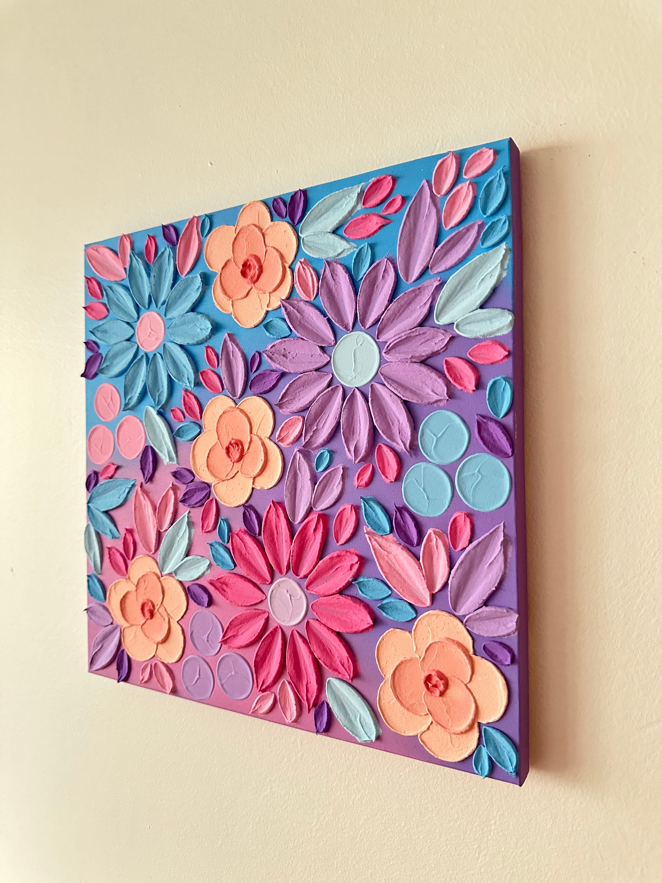 Texture Floral Painting | Texture Flower Painting | Floral Painting ...