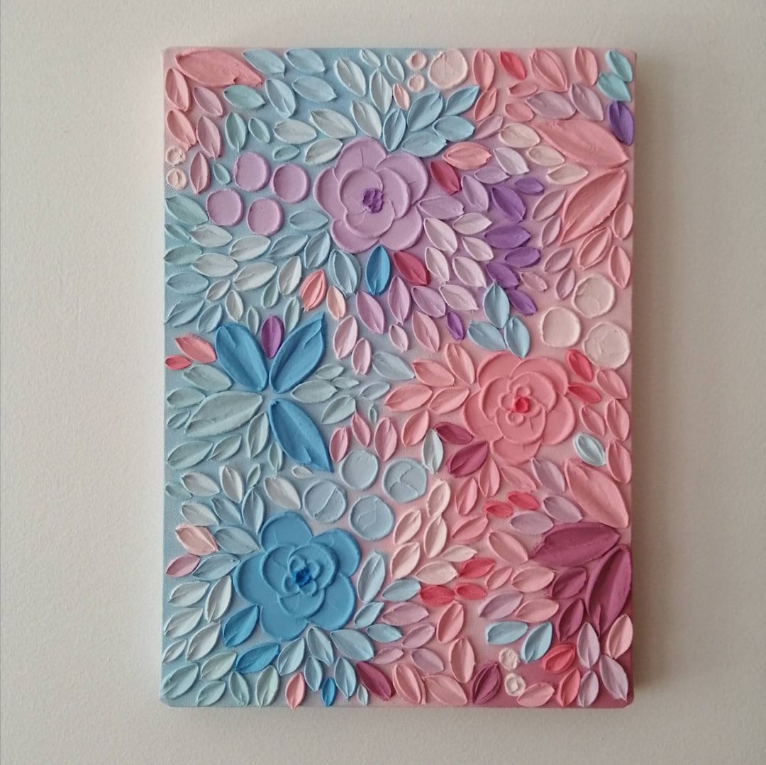 Texture Floral Painting | Texture Flower Painting | Floral Painting ...
