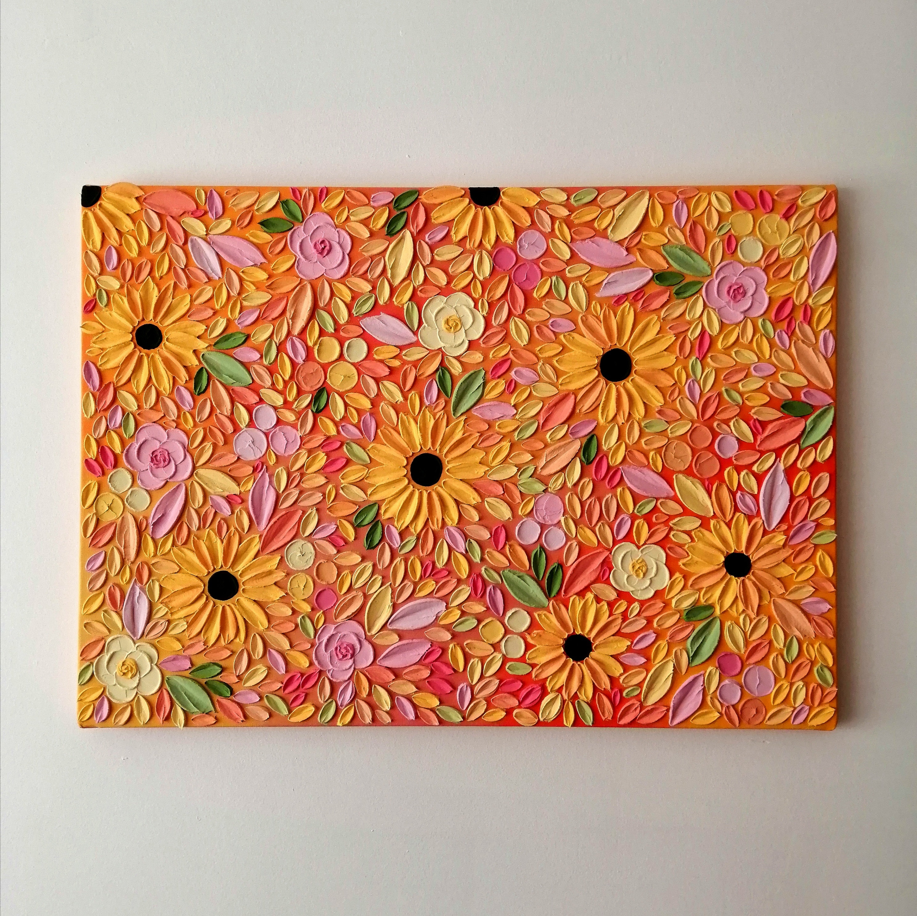 Texture Floral Painting | Texture Flower Painting | Floral Painting ...