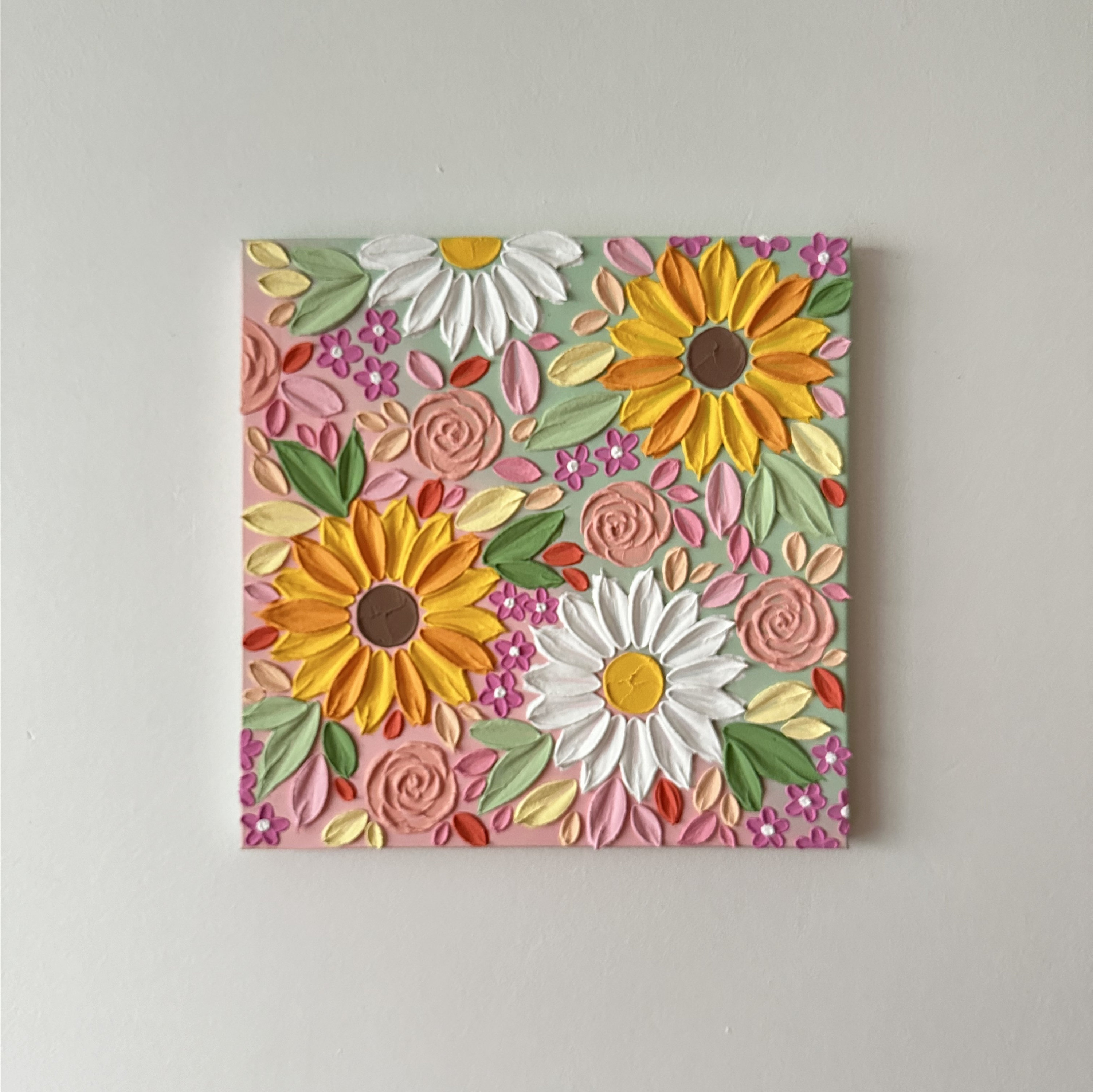 Texture Floral Painting Texture Flower Painting Floral Painting ...